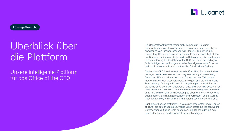 Die komplette CFO Solution Platform